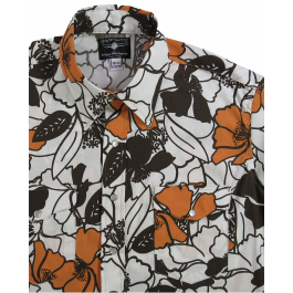 Flying R Mocha and Melon Tropical Shirt | ALL USA Clothing