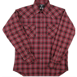 Deep Red Plaid Flannel | ALL USA Clothing